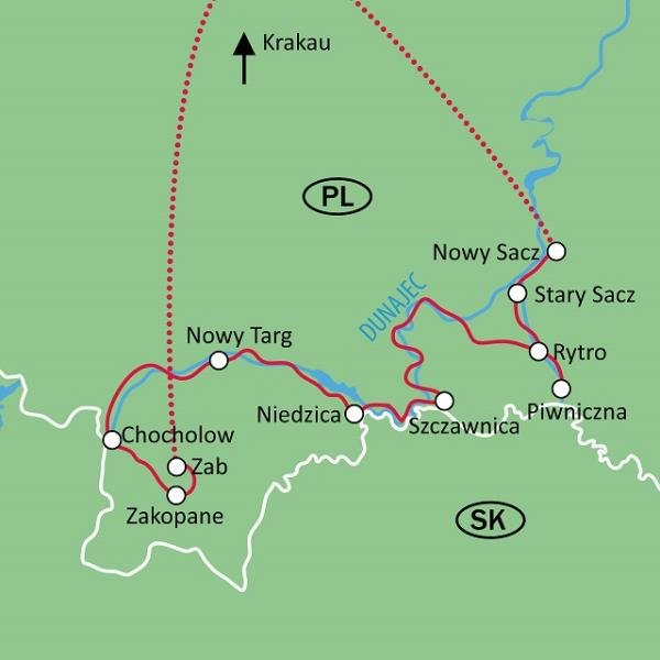 Radreise entlang des Dunajec-Radwegs | radreisen.at